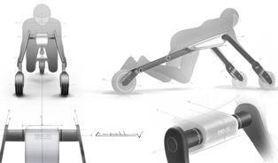 Faltbares elektrisches Fahrzeug in Deutschland entwickelt